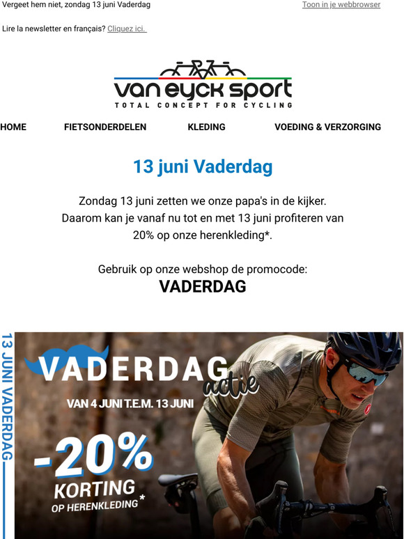 Van Eyck Sport: 13 juni Vaderdag. De beste cadeaus voor je fietsende ...