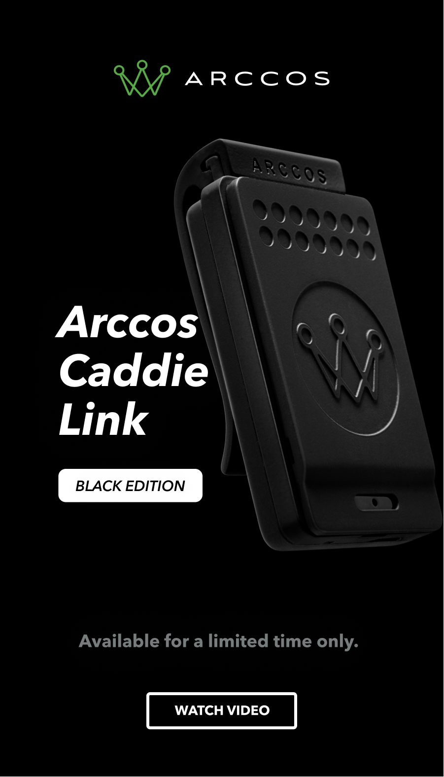 Arccos Golf Limited Time Only New Arccos Link Black Edition Milled