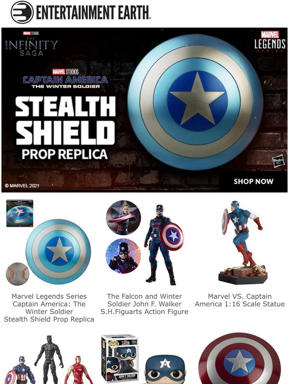 Entertainment Earth: New Marvel Legends Captain America Prop Replica ...
