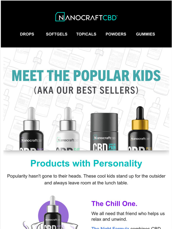 Nanocraft CBD: Meet the popular kids (aka our best sellers) | Milled