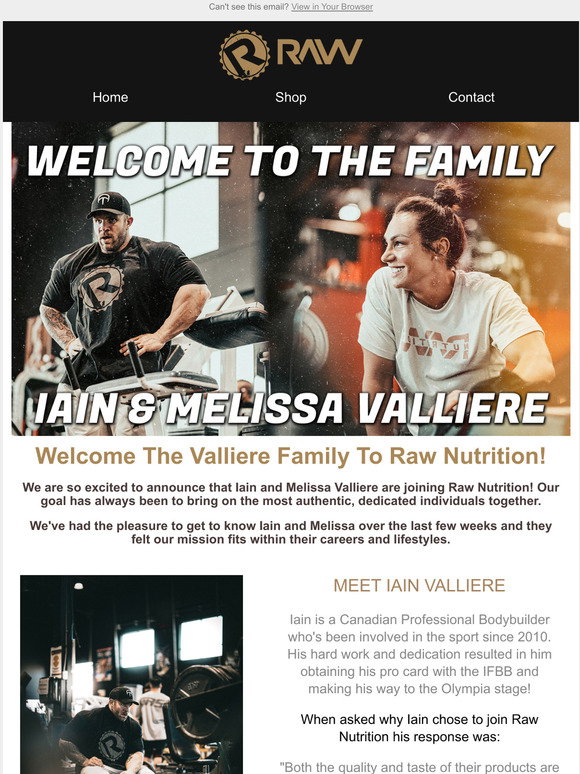 Raw Nutrition: Welcome IFBB Pros Iain and Melissa Valliere! | Milled
