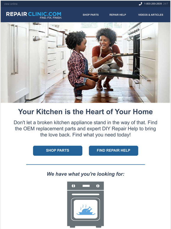 RepairClinic: DIY Repair Help for Your Kitchen Appliances | Milled