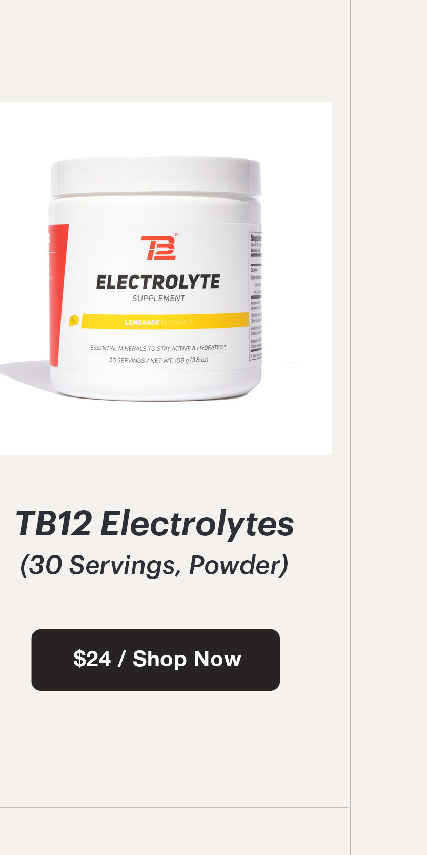 TB12: Why Electrolytes Are Critical For Recovery | Milled