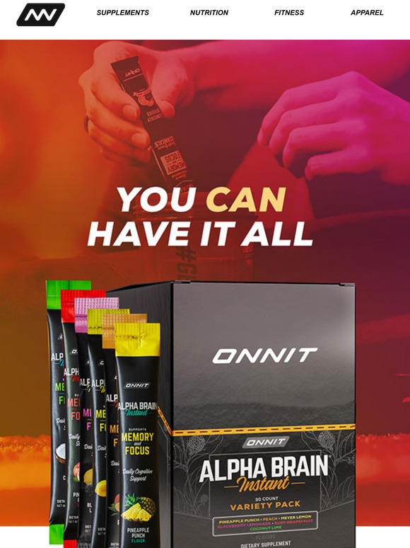 Onnit: The Alpha BRAIN Instant Variety Pack Is Here! | Milled