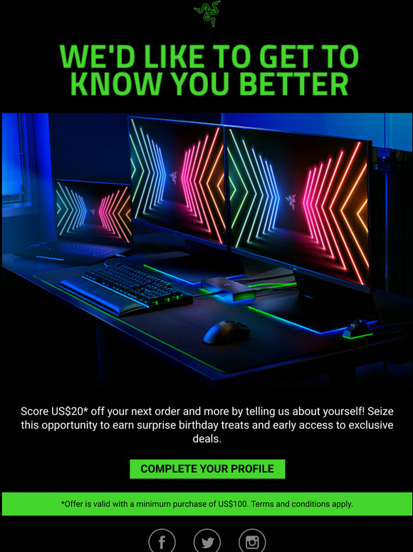 Razer: Get a $20 Reward When You Tell Us More | Milled