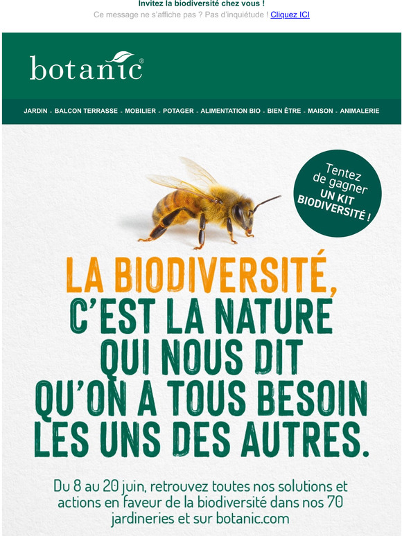 Botanic: La prservation de la biodiversit est laffaire de tous.Engagez-vous nos ct ! | Milled