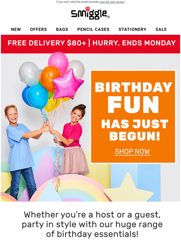 Smiggle: Your birthday party essentials sorted | Milled