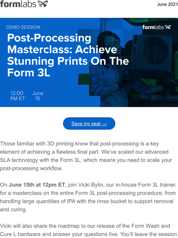 Formlabs: [Live Q+A] Perfect Your Form 3L Post-Processing Workflow to ...