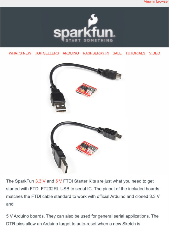 SparkFun: Start exploring FTDI with three new kits | Milled