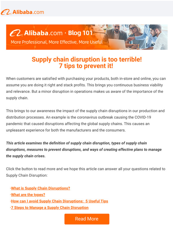 Alibaba: Supply chain disruption is too terrible! 7 tips to prevent it ...