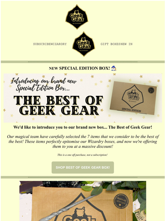 Geek Gear Box: New Box Release - The Best of Geek Gear! | Milled
