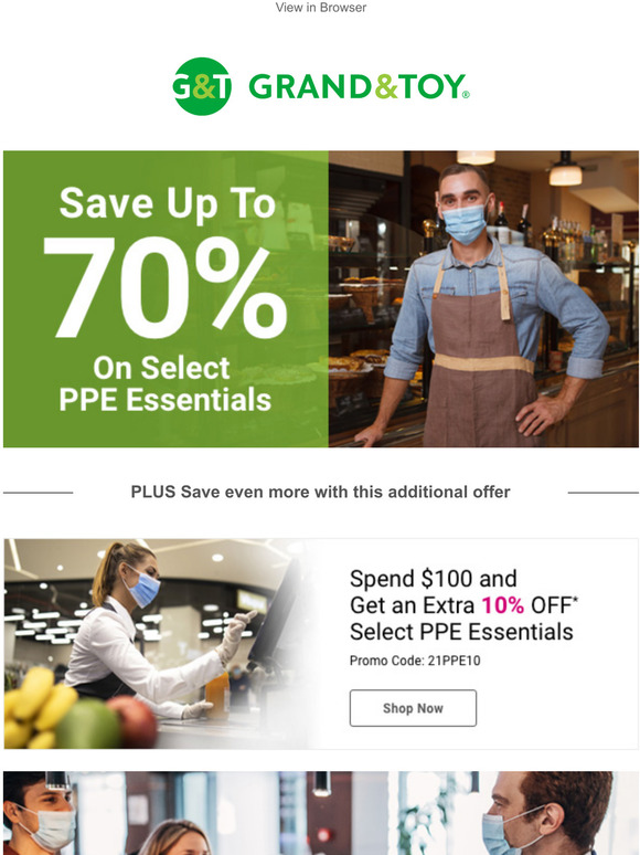 Grand & Toy: PPE essentials you need to re-open safely | Milled