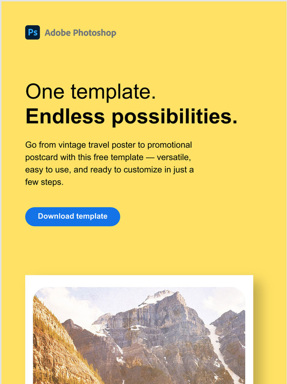 Adobe: Free photoshop templates for posters and postcards | Milled