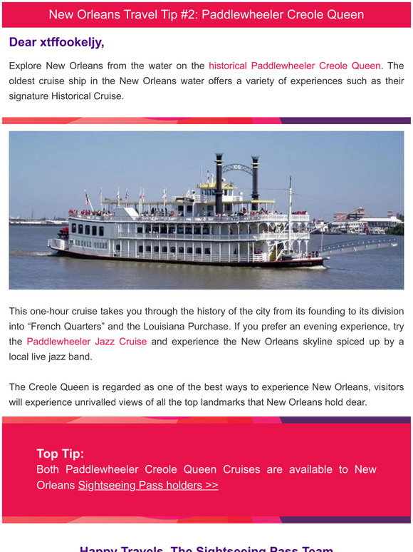Sightseeing Pass: Paddlewheeler Creole Queen - All You need to know ...