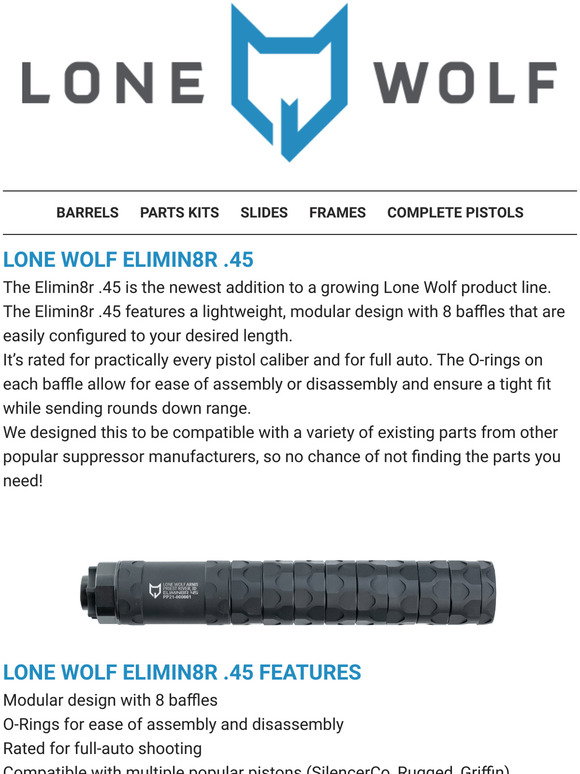 Lone Wolf Distributors: New Product Announcement | Milled