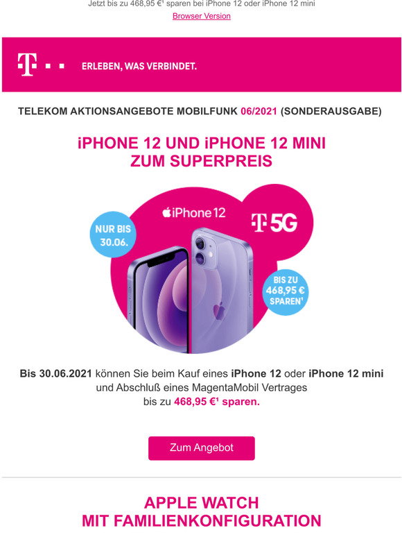 Telekom: iPHONE 12 und iPHONE 12 mini zum SUPERPREIS! | Milled