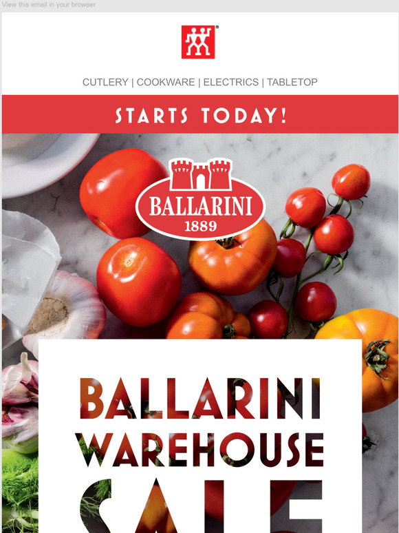 ZWILLING: The BALLARINI Warehouse Sale Starts Today! | Milled