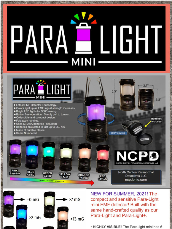 The GhostHunter Store: NEW! The Para-Light Mini EMF Paranormal Lantern ...