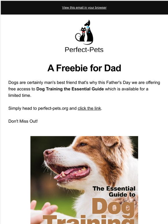 Perfect Pets: A Freebie for Dad | Milled