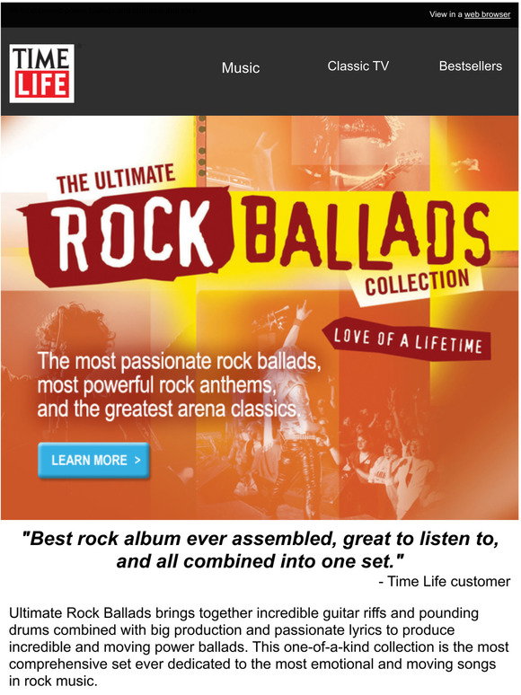 TimeLife: The Ultimate Rock Ballads - The Best Rock Album Ever ...