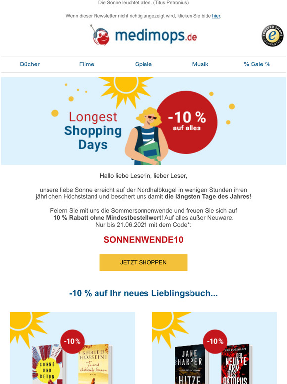 Medimops: Nur 48h -10 % ohne Mindestbestellwert! | Milled