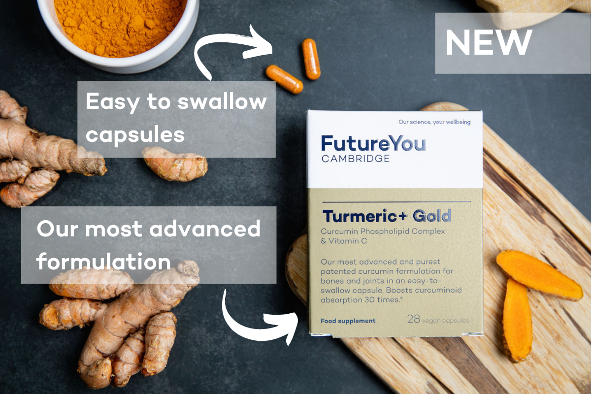 FutureYou: NEW Turmeric+ Gold easy-to-swallow capsules | Milled