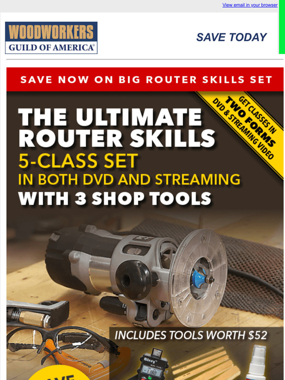 Woodworkers Guild of America: Get the Ultimate Router skills 5-Class ...