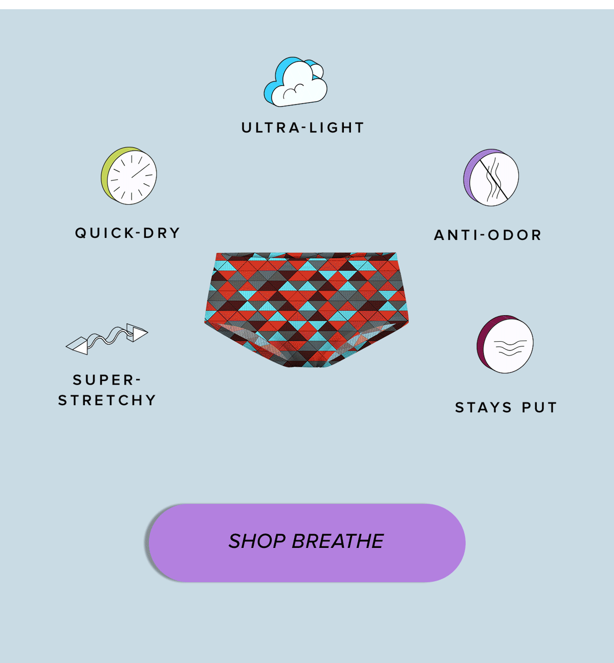 MeUndies: New Kaleidoscope Breathe Print | Milled
