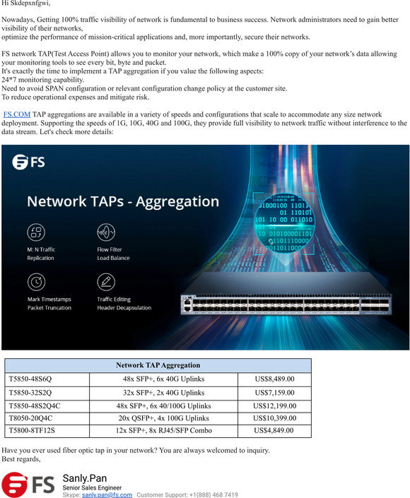 FS: TAP Aggregation: A Key Monitoring Tool for Network | Milled