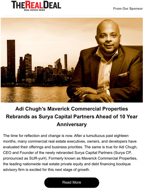The Real Deal: Adi Chughs Maverick Commercial Properties Rebrands as ...