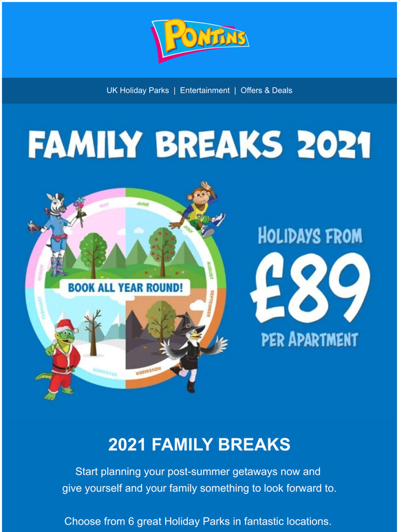 Pontins: Family Breaks from 89 | Milled