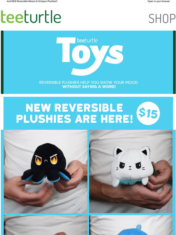 TeeTurtle: NEW Reversible Seal & Shark Plushies!! | Milled
