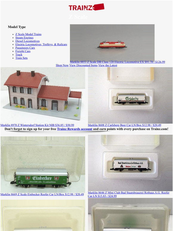 Trainz: Z Scale Trains at Trainz.com! | Milled