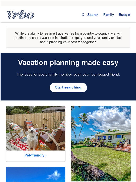 Vrbo: Trending family trips | Milled