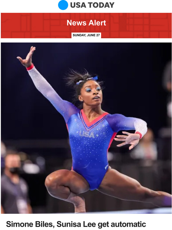 Usa Today News Alert Simone Biles Sunisa Lee Get Automatic Spots On