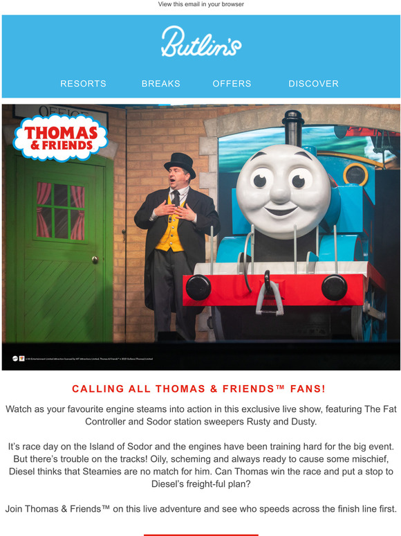 Butlins: Join Thomas & Friends as they steam into Butlin's! | Milled