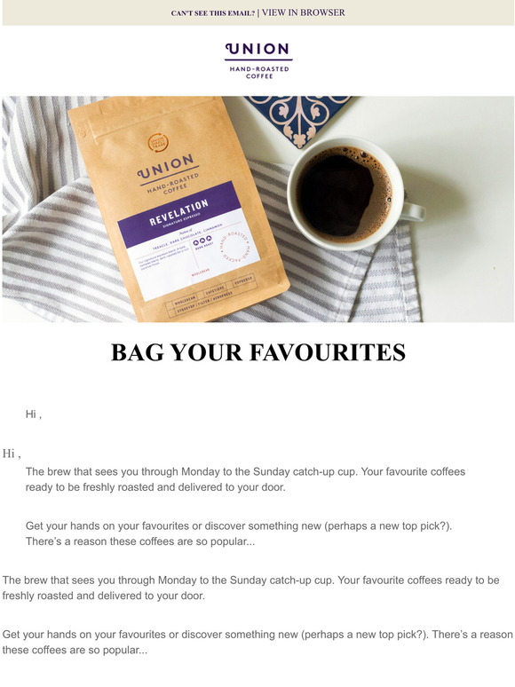 Union Hand-Roasted Coffee: Start the week with a full cup | Milled