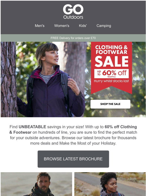 Go Outdoors: Shop the Sale in YOUR Size! | Milled