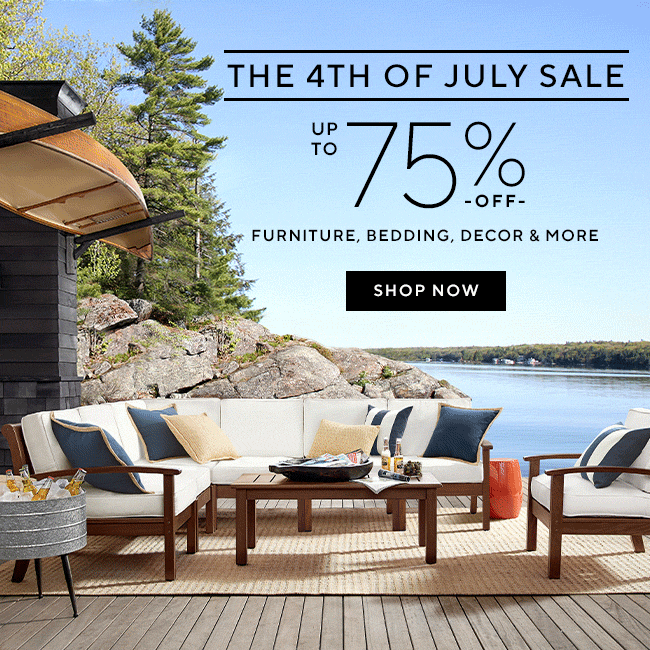Pottery Barn Starts now The 4th of July Sale Milled