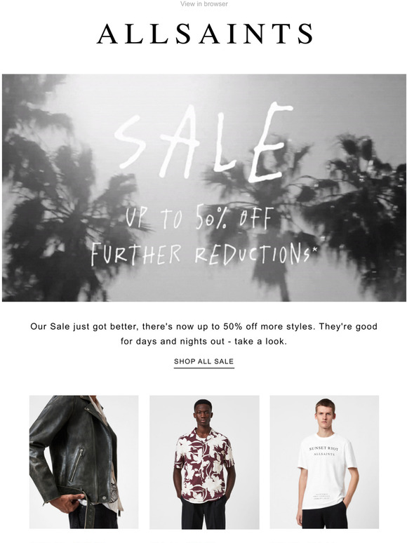 AllSaints: The Sale has landed | Up to 50% off | Milled