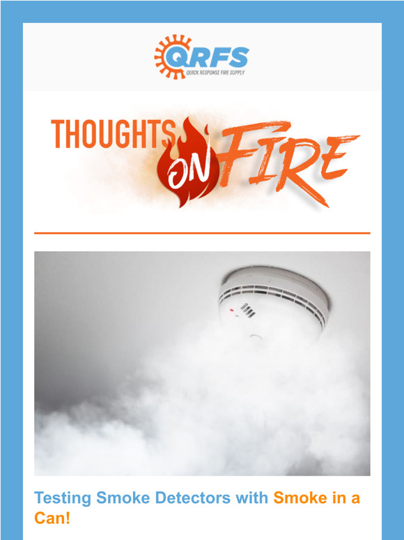 Quick Response Fire Supply: "Smoke in a can" tests smoke detectors ...