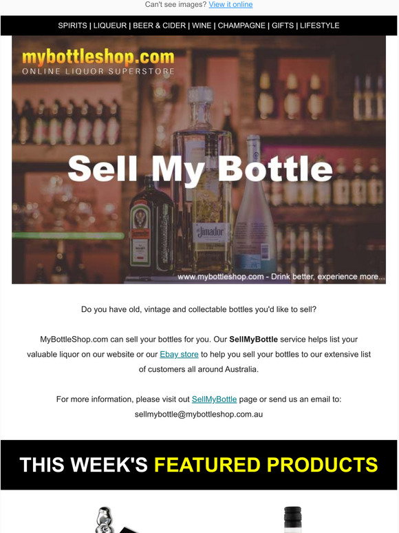 MyBottleShop: Valuable liquor bottles? We'll sell them for you! | Milled