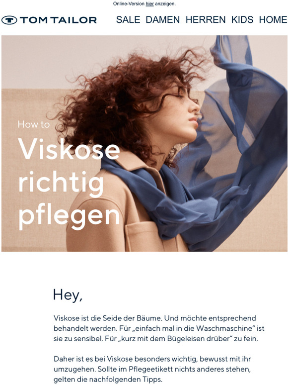 Tom Tailor: Viskose richtig pflegen? So geht's! | Milled
