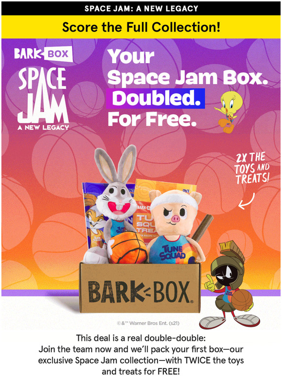 BarkBox: The Space Jam Box. Doubled. For FREE. | Milled