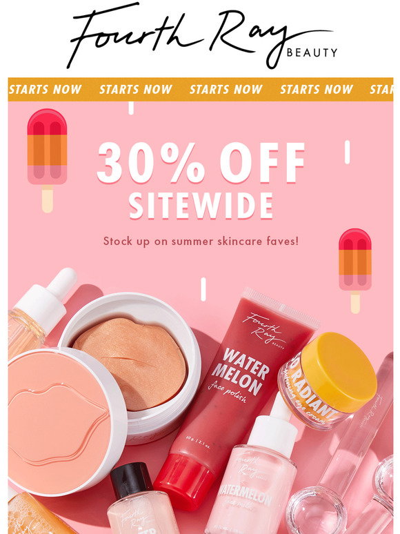 Fourth Ray Beauty: 30% OFF YOUR SUMMER SKINCARE! | Milled