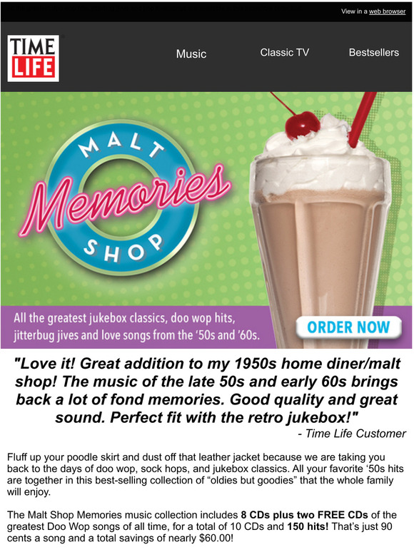 TimeLife: Reminder, Create Your Own Malt Shop with Malt Shop Memories ...