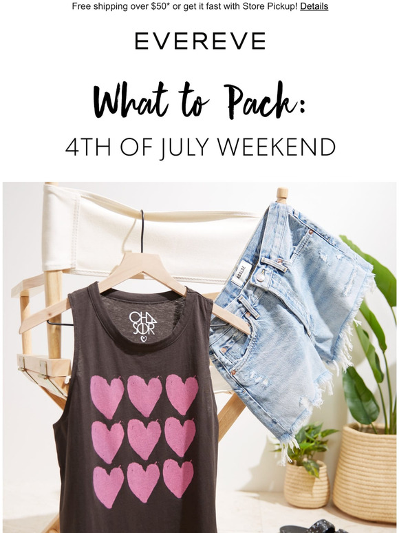 Evereve: What to pack for the long weekend | Milled