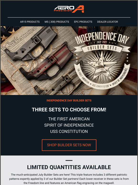 Aero Precision: Independence Day Builder Sets NOW AVAILABLE! | Milled