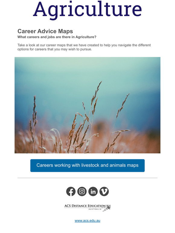 ACS Distance Education: What kind of careers are there in agriculture ...