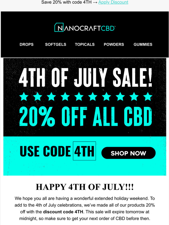 Nanocraft CBD: Happy 4th of July! | Milled